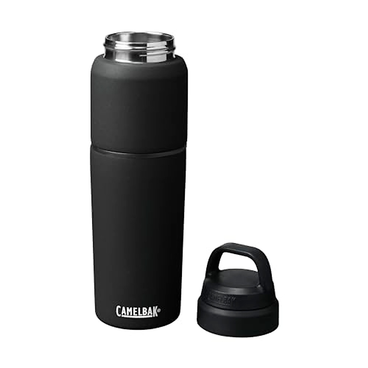 CamelBak MultiBev Water Bottle & Travel Cup – Vacuum Insulated Stainless Steel – Black – 22oz bottle & 16oz cup