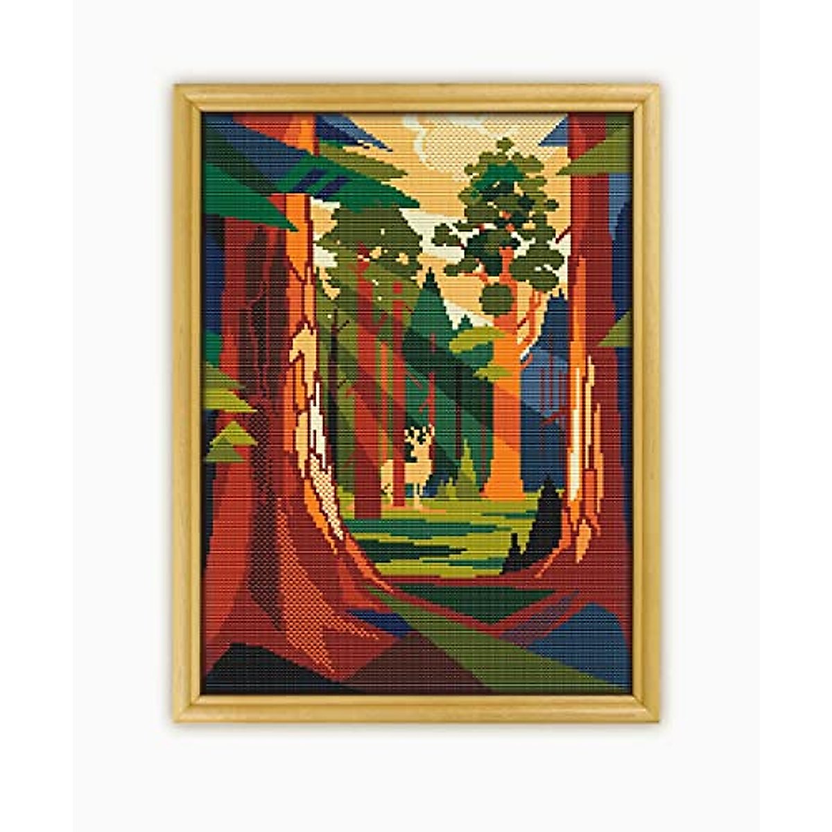 Sequoia National Park CS478 - Counted Cross Stitch KIT#2. Set of Threads, Needles, AIDA Fabric, Needle Threader, Embroidery Clippers and Printed Color Pattern Inside.