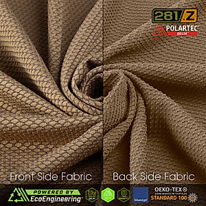 281Z Mens Military Moisture Wicking Base Layer T-Shirt - Tactical Training Army Professional - Polartec Delta - Odor Resist - Cool Touch (Coyote Brown, Large)