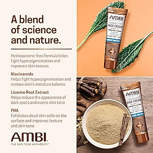 Ambi Even & Clear Fade Cream, Hydroquinone-free, Hyperpigmentation Treatment, Dark Spot Corrector, Results In As Little As 4 Weeks, Niacinamide, Aloe Vera, Vitamin C, 1 Fl Oz