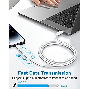 juusmart iPhone Fast Charger Cable, 2-Pack【MFi Certified】 iPhone Charger Fast Charging 6ft Cable for iPhone 14/13/13 Pro /12/12Pro/Max/11/11Pro/XS/Max/XR/X/8/8Plus