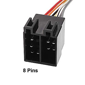 X AUTOHAUX 70-1787 Car Stereo CD Player Wiring Harness Set Wire Radio Adapter 4 RCA Male Connector for Volkswagen for Audi