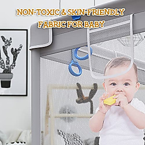 Baby Playpen 50" X 50“ X 26.8“ Baby Playpen with Mat, Playpen for Babies and Toddlers with Gate, Sturdy Safety Play Yard with Soft Breathable Mesh, Indoor & Outdoor Playard for Kids Activity Center
