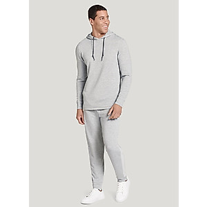 Jockey Men's Sportswear Lightweight Fleece Pullover Hoodie, Light Grey Heather, m