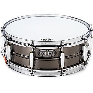 Pearl 14"x5" SensiTone Heritage Alloy Black Nickel-over-Brass Snare Drum with Beaded Shell, 2.3mm Triple-Flanged Hoops, and 10 arched CL Lugs