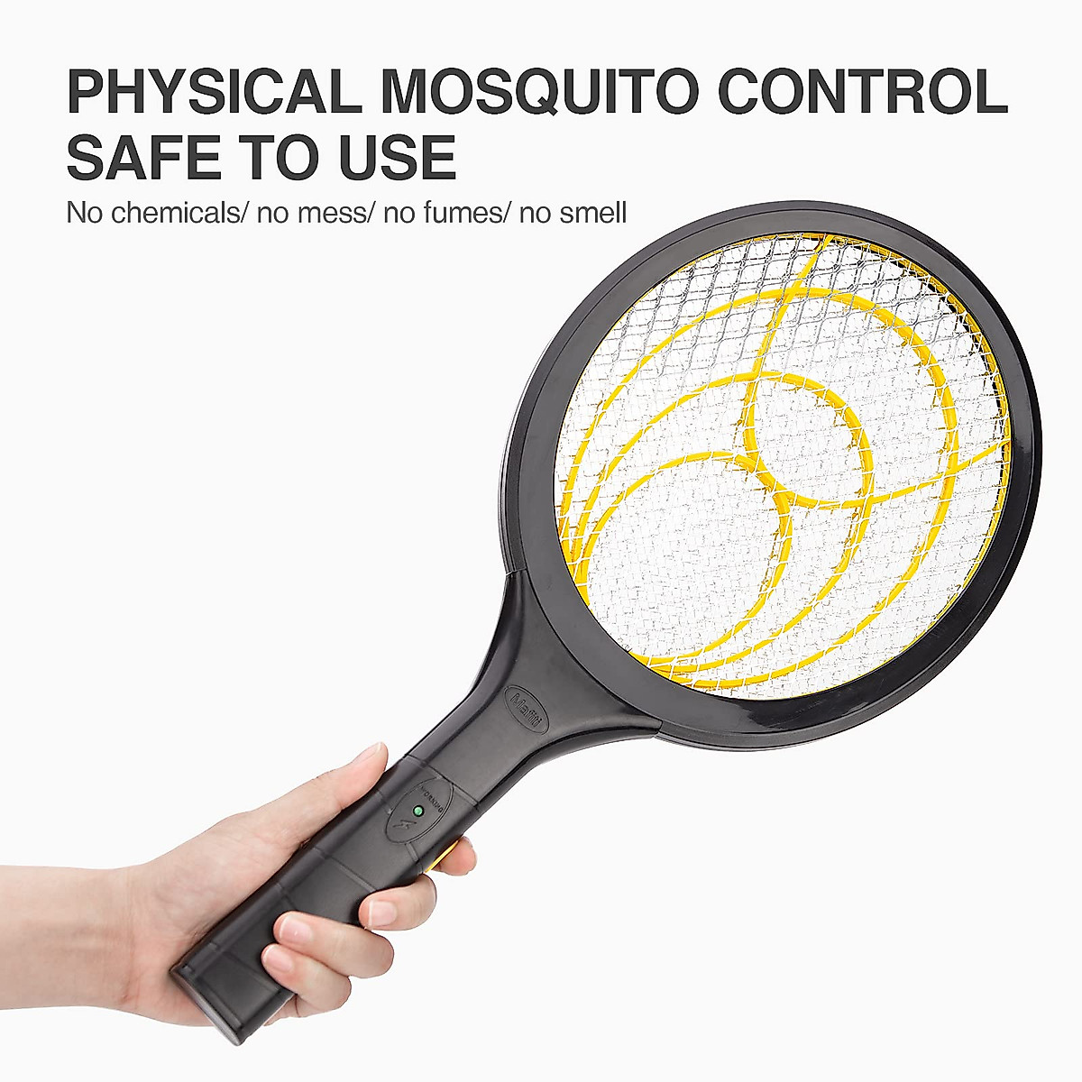 mafiti Electric Fly Swatter Fly Killer Mosquito Zapper Bug Zapper Racket for Indoor Outdoor 2AA Batteries not Included