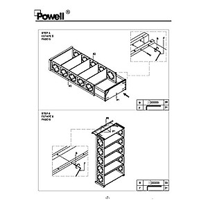 Powell Turner Bookcase, Antique White,