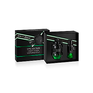 Viktor&Rolf - Spicebomb Nightvision Eau de Toilette - Warm, Spicy & Fresh - Cologne for Men - With Notes of Bergamot Citrus, Black Spices & Rosemary - 3 Fl Oz