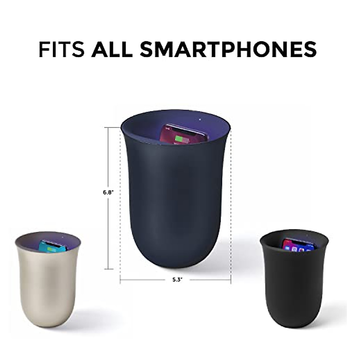 Lexon OBLIO Wireless Phone Charger with UV Light Sanitizer, QI ...