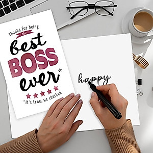 Unique Boss's Day Card, Best Boss Ever,Funny Boss Thank You Card for Women Men, Boss Appreciation Card,Happy Boss's Day Card Gift for Leader Manager