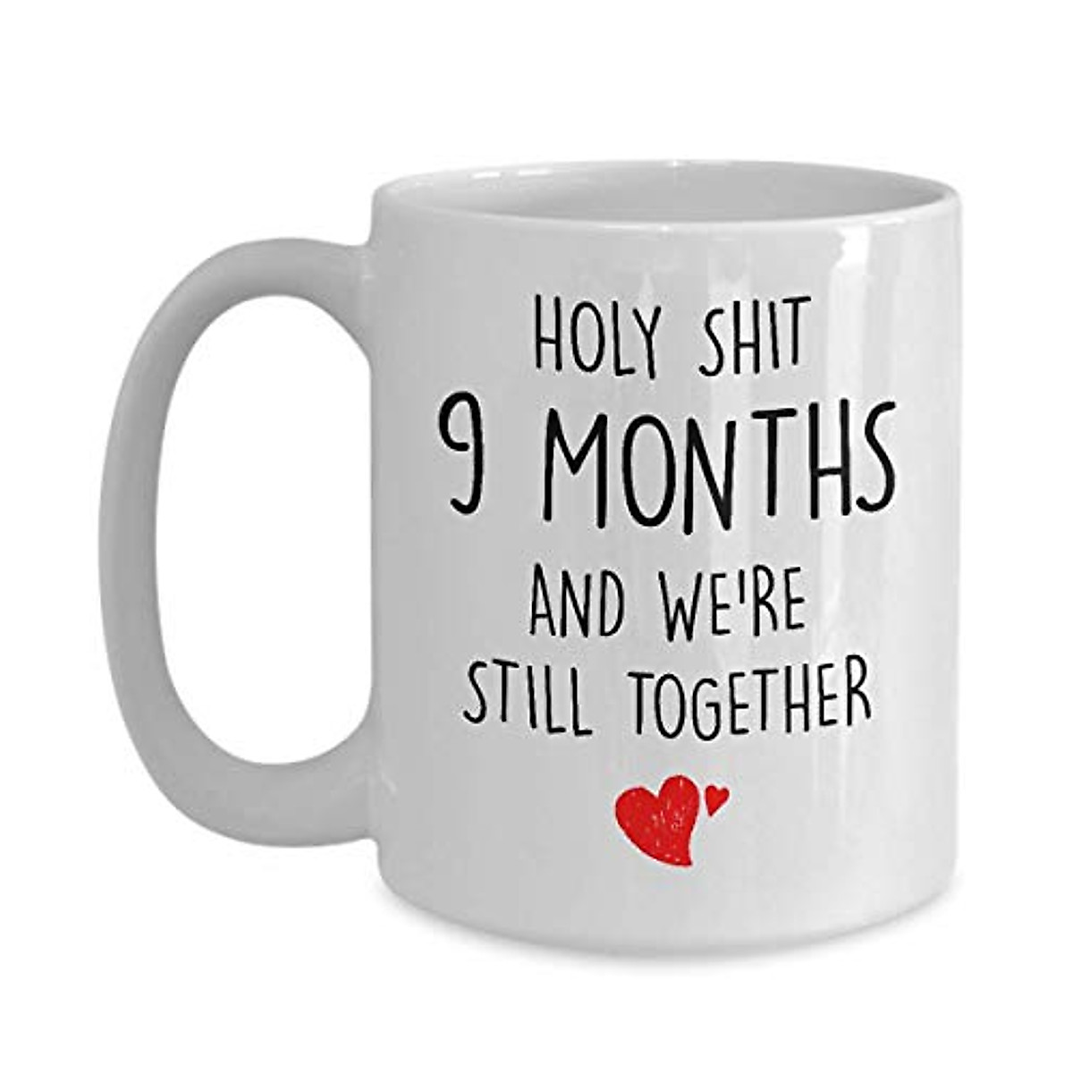 9 Month Anniversary Mugs Funny Quote Mug Gag Mug Funny Valentine's Day Mug for Husband Wife Boyfriend Girlfriend Men Women