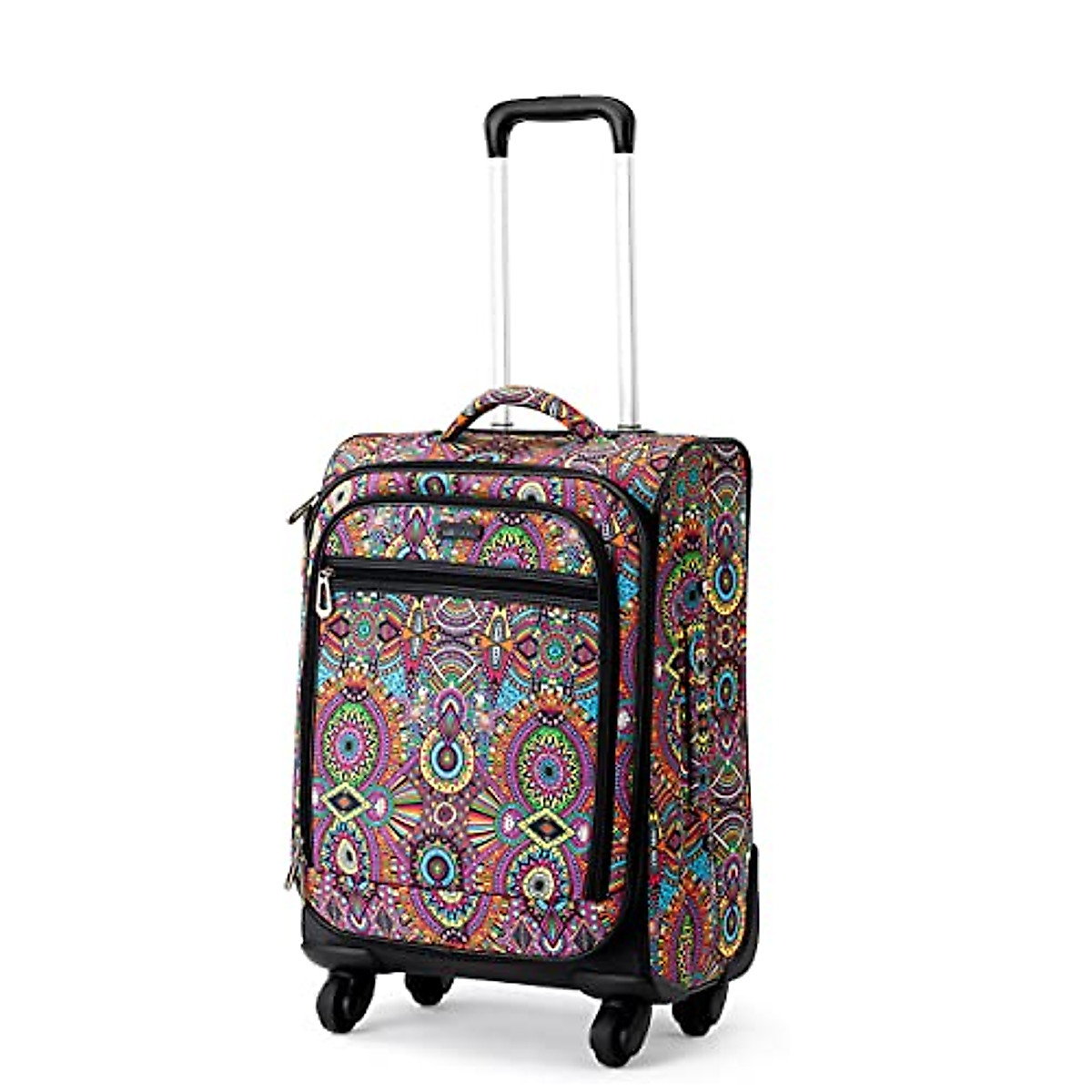Sakroots Women's On The Go 21" Roller Suitcase in Sustainable Materials, Rainbow Wanderlust, Carry-On 22-Inch
