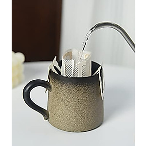 SHANYANTAOCI Chinese style Ceramic Coffee Cup，12 oz Coffee Mug Ceramic Cup Frosted and Matte, Unique Tea Mug for Home and Office, Modern Drinking Cup Water, Original Gifts for Birthday and Christmas