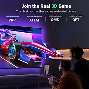 UGREEN HDMI Extender 8K 10K HDMI Extension Cable 2.1 Ultra High Speed Cord 4K Male to Female Adapter Compatible with MacBook Pro 2023/PS5/Xbox Series X/Roku TV/UHD TV/Blu-ray, 3.3FT