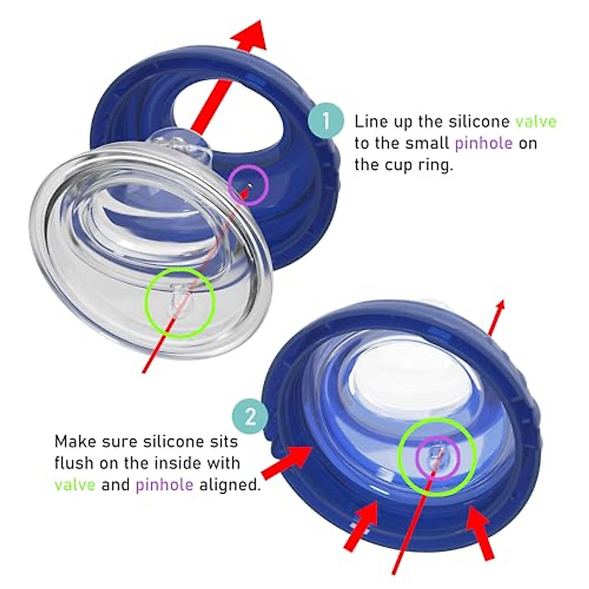 Nuby 3 Piece No-Spill Grip N’ Sip Cup with Silicone Soft Flex Spout, 2 Handle with Clik It Lock Feature, Boy, 10 Ounce