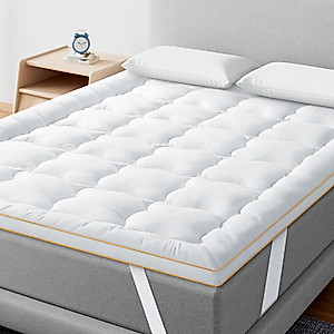 Maxzzz Queen Mattress Topper, Extra Thick Mattress Pad Cover for Back Pain, Mattress Protector for 8-21 Inch Mattress, 1200GSM Down Alternative, 60 * 80 Inches.