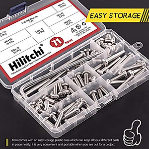 Hilitchi M6 Button Head Torx Security Screws Stainless Steel Tamper Proof Screws w T30 Bit (M6 Assortment Kit-70PCS)