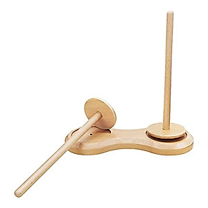 Wooden Yarn Holder Dispenser for Crocheting, Yarn Ball Holder for Knitting, Yarn Spindle Dispenser with Crochet Accessories (Double Balls)