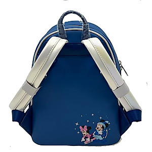 Loungefly Mickey & Minnie Mouse Winter Skating Scene Double Strap Shoulder Bag