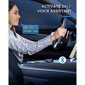 Upgraded Bluetooth FM Transmitter for Car, Car Bluetooth Adapter, Freapp Wireless Car Radio Transmitter, QC3.0 Quick Charge, Handsfree Call/TF Card & U Disk Car Music Adapter Player,Voice Assistant