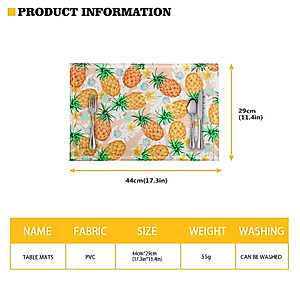 GLENLCWE Tribal Indian American Navajo Aztec Placemats Set of 6 Non Slip Placemats Table Mats Non Slip Table Cover for Home Kitchen Party