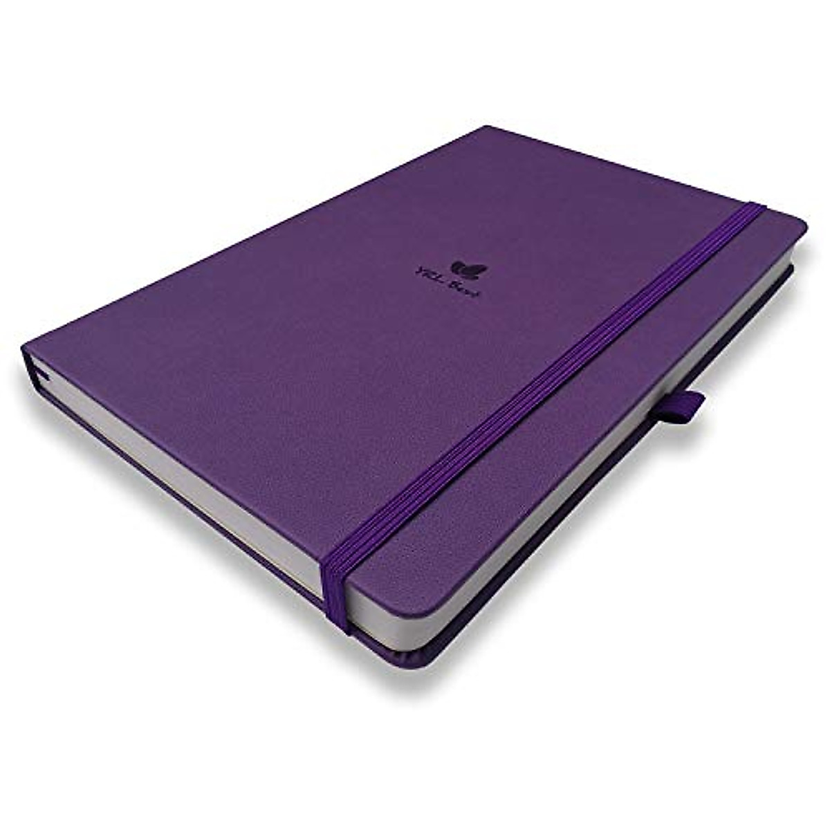 YRL Best A5 Hardcover Notebook Journal with Pen Loop, College Ruled/Lined, 5.7x8.3", 192 Numbered Pages of Premium Thick Paper, Fine PU Leather, Sewn Bound, Elastic Closure, Lays Flat, Purple