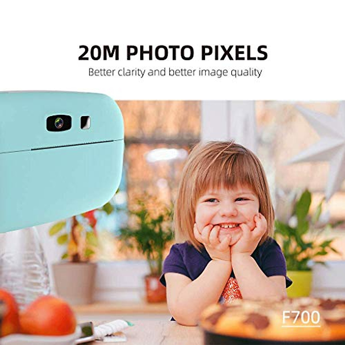 LKYBOA Plastic Small SLR Children's Camera -Kids Camera, Camera for Kids Video Cameras Kids Digital Camera Year Old Girl with Card