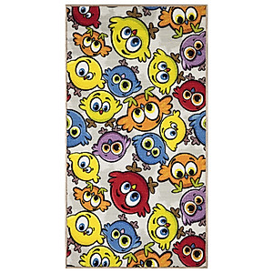 Machine Washable Educational Space Numbers Design Non-Slip Rubberback 5x7 Kid's Area Rug for Playroom, Kid's Room, Bedroom, 5' x 6'6", Navy