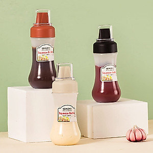 SHUOOFU Squeeze Bottles,Condiment Bottles,5holeKetchup Bottles Squeeze, for Home Kitchen & Outdoor BBQ