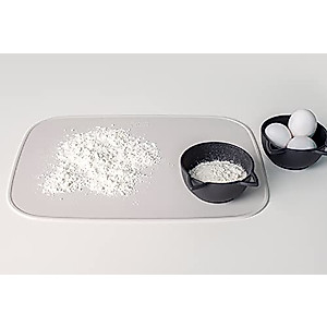 (Set of 2) Pastel Color Silicone Placemat for Dining, Tabletop, Kitchen Table | Dishwasher Safe, Oven Safe up to 482 F | Made in Korea (Red)