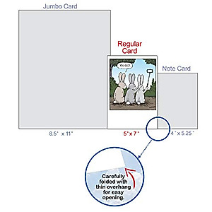 NobleWorks - 1 Humor Birthday Card with Envelope - Funny Cartoons for Birthday Greetings, Celebration Notecard - Bunny Selfies C2750BDG