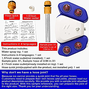 Chew it Dog Sprinkler Toy Paw Activated Puppy Water Fountain Dogs Drinking Step on Pet Watering Dispenser for Medium/Large Dogs Toys Outdoor Yard Birthday Gift G