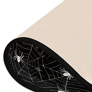 ALAZA Halloween Black and White Grunge Background with Spiderwebs Runner Area Rug Non Slip Floor Mat for Hallway Entryway Living Room Bedroom Dorm Home Decor 72x24 inches