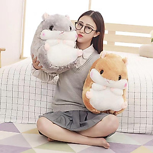 Hgplvxj Hamster Plush Toy, Hamster Stuffed Animal Plush Pillow Birthday Xmas Gift for Kids (Brown 15.7''x11.8'')