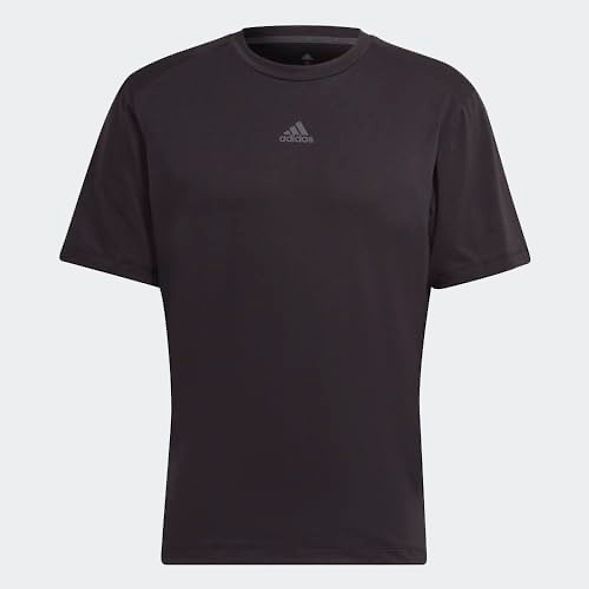 adidas Men's AEROREADY Yoga Tee, Black/Grey, Small
