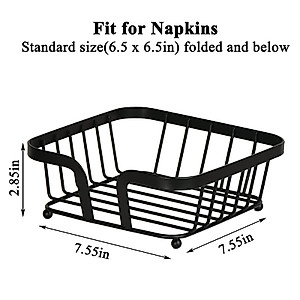 Napkin Holder, Napkin Holder for Table, Kitchen Napkin Holders for Paper Napkins, Napkin Dispenser, Table Black Napkins Holder, Modern Dining Table Decor Napkins Holders, Metal Paper Towel Holder
