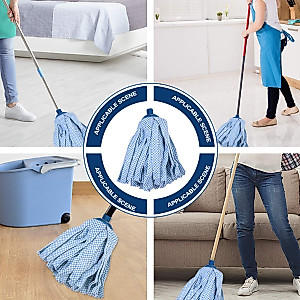 Cabilock 2pcs Mop Replacement Head Cotton Floor Mop Refills Reusable Mopping Head Cleaning Accessories Wet Dry Mop Microfiber Mop Floor Cleaning Tool Floor Mop Heads Cotton Rope Commercial