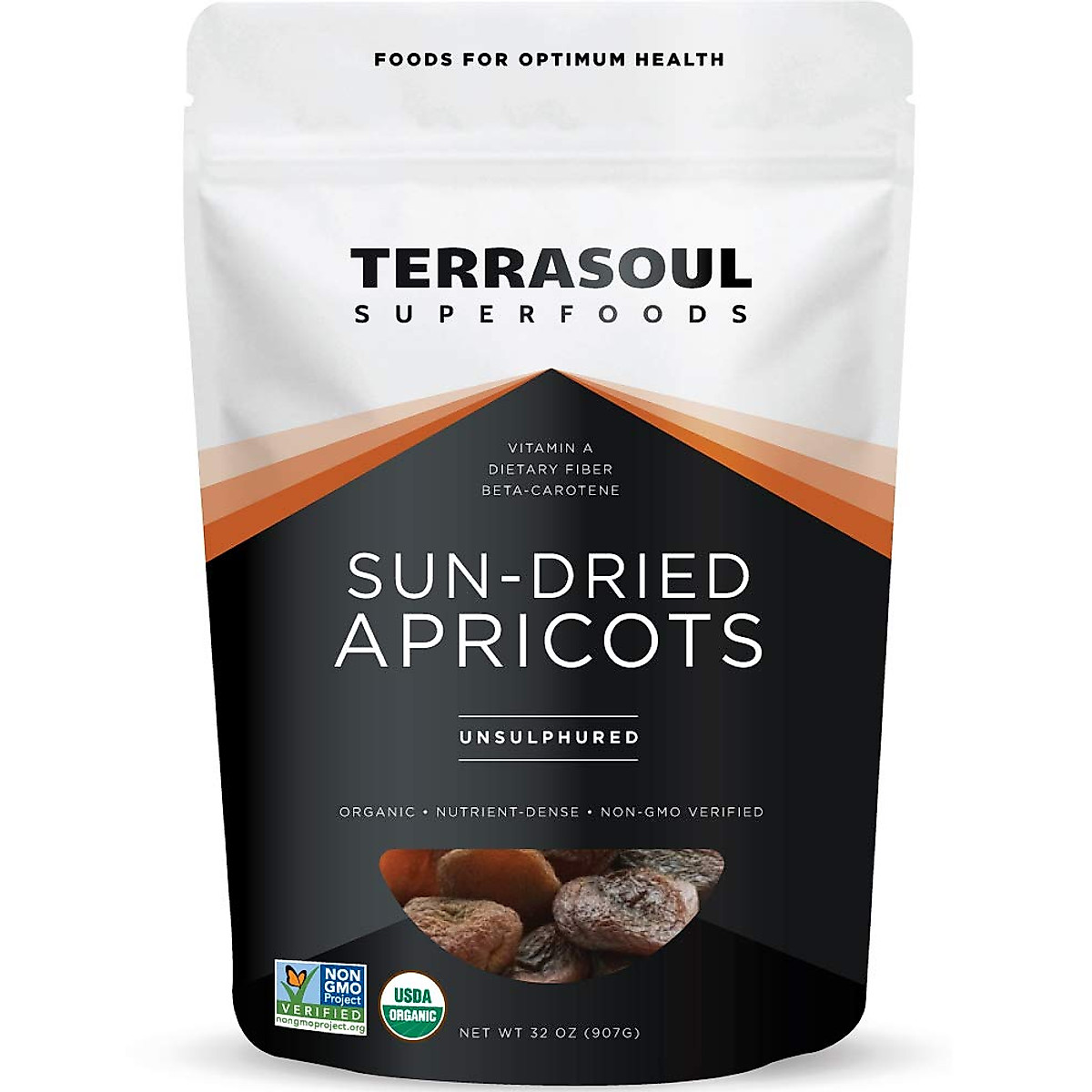 Terrasoul Superfoods Organic Apricots, 2 Lbs, Unsulphured, No-Added Sugar, Sweet and Tangy Delights for Snacking, Baking, and Vibrant Trail Mixes