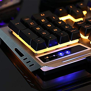 USB Wired Gaming Keyboard with Multimedia Function Keys Backlit Ergonomic Gaming Keyboard Mouse Set for Laptop PC