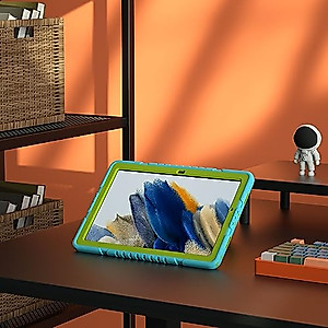 Shockproof Protective Case Hard Rugged Protective Cover Compatible with Samsung Galaxy Tab A8 Case 10.5 inch X200/X205 (2022) Tablet - Shockproof Protective Case, Carry Handle, Adjustable Shoulder Str