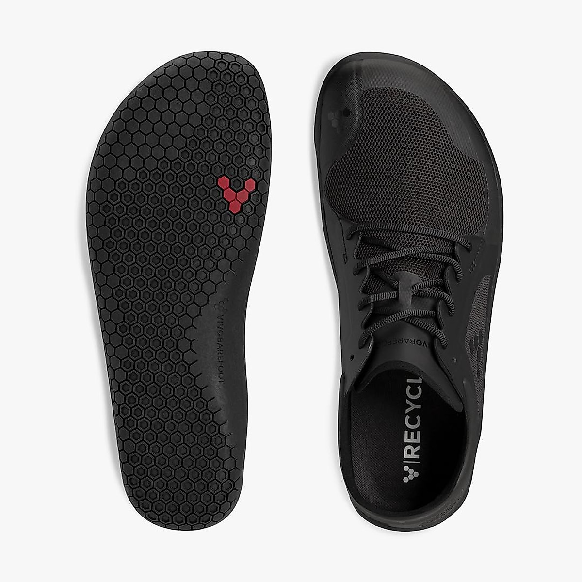 Vivobarefoot Primus Lite III, Womens Vegan Light Breathable Shoe with Barefoot Sole Obsidian