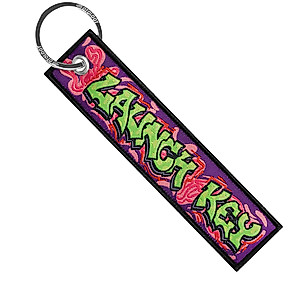 MotoLoot Keychain for Motorcycles, Scooters, Cars and Gifts (Launch Key Graphitti)