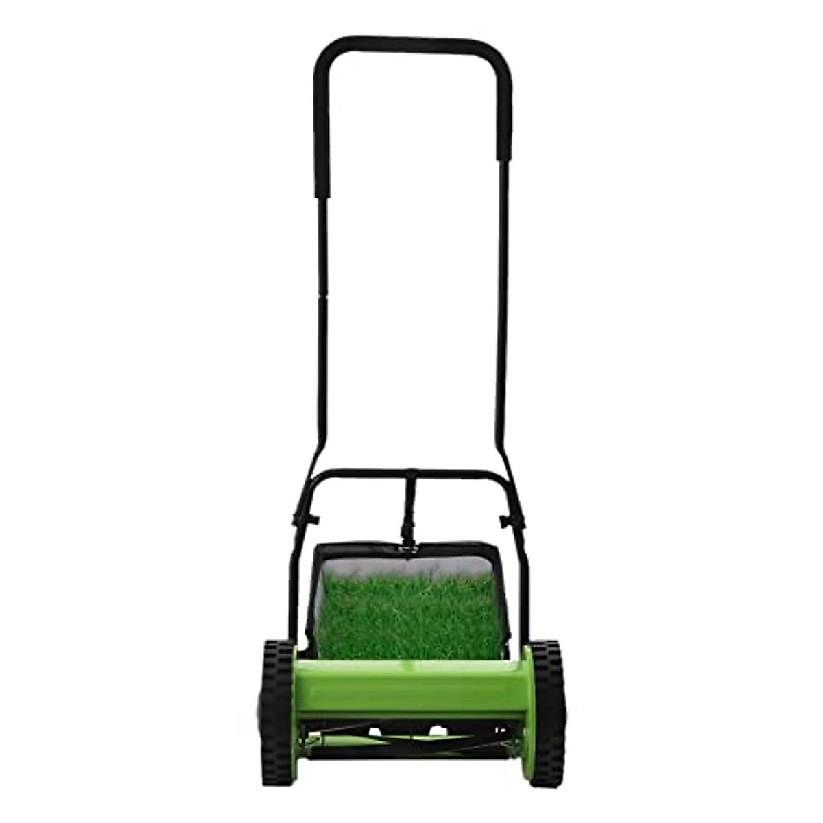 TBVECHI Lawn Mower, 12" 5-Blade Reel Manual Lawn Mower, Adjustable Cutting Handle Height Push Reel Lawn Mower w/23L Grass Catcher