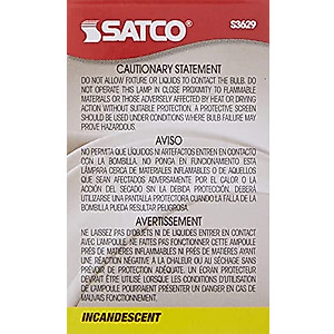 Satco S3629 Intermediate Base 40-Watt S11 Light Bulb, Clear, 1 Count (Pack of 1)