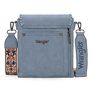 Wrangler Crossbody Bags for Women Satchel Purse Medium Shoulder Handbags with Detachable Guitar Straps,WG72-9360PK