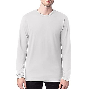 Hanes Men's Long-Sleeve Premium T-Shirt (Pack of 2), White, X-Large