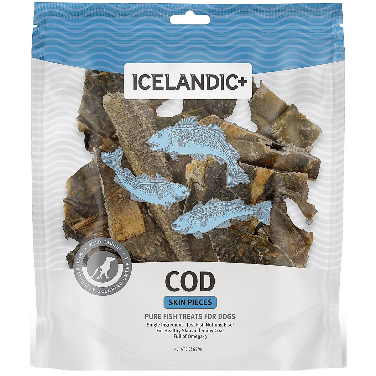 Icelandic+ Cod Skin Mixed Pieces Dog Treat 8-oz Bag