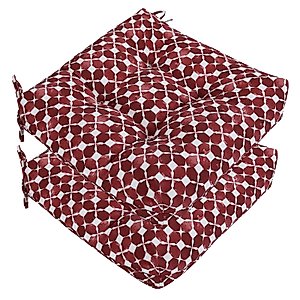 JMKaixin Pack of 2 Outdoor Seat Cushions, Patio Chair Cushions 19"x19" with Ties for Patio Furniture Chairs Home Garden Decoration