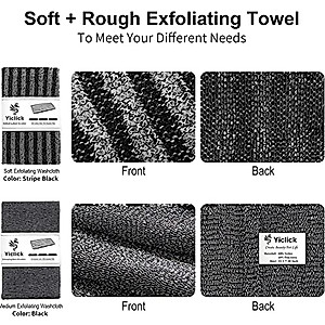Exfoliating Back Scrubber, Body Scrubber for Shower Bath, Japanese Scrub Wash Cloth Exfoliating Washcloth Towel for Men Women Exfoliation, Body Scrubbing Brush Loofah Exfoliator African Net Sponge Rag