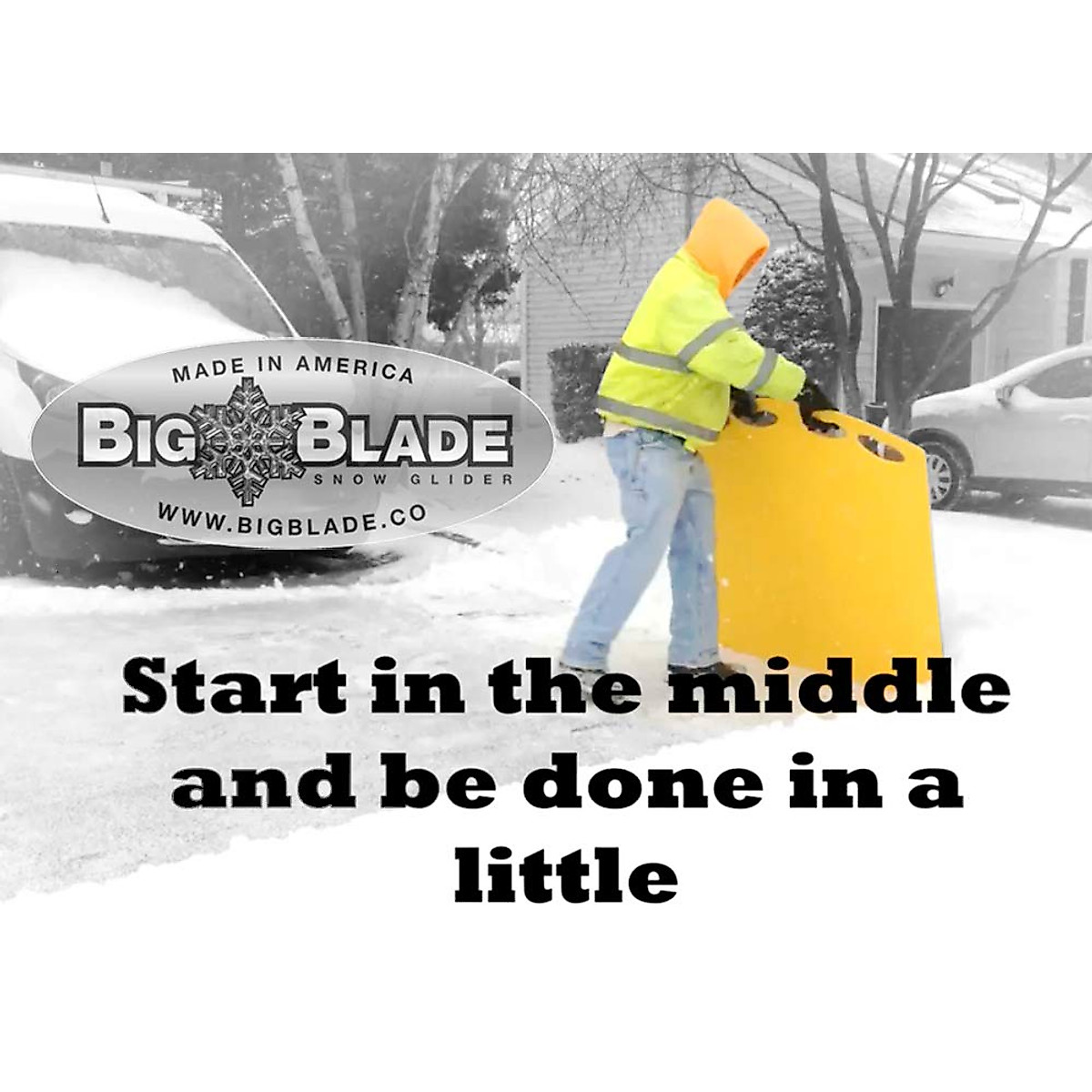 BigBlade Lightweight Easy to Use Snow Removal and Ice Scraper Tool (48 X 40 in)